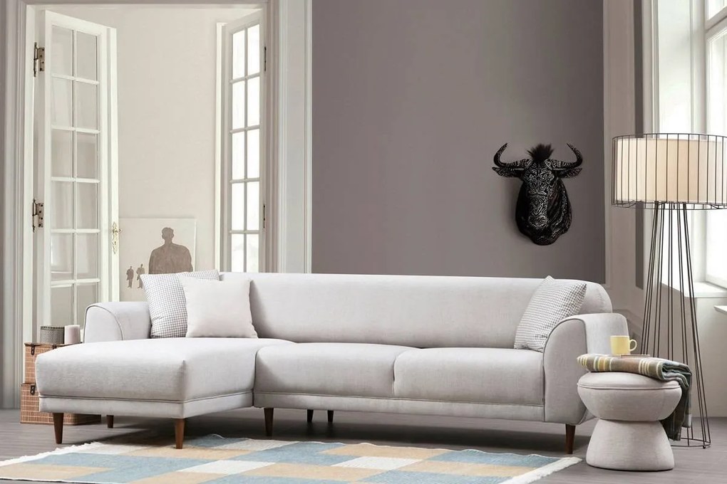 Designová sedačka Haylia 287 cm béžová - levá