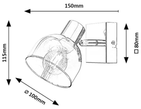 Rabalux 3248 - Nástěnné bodové svítidlo TARIEN 1xE14/40W/230V
