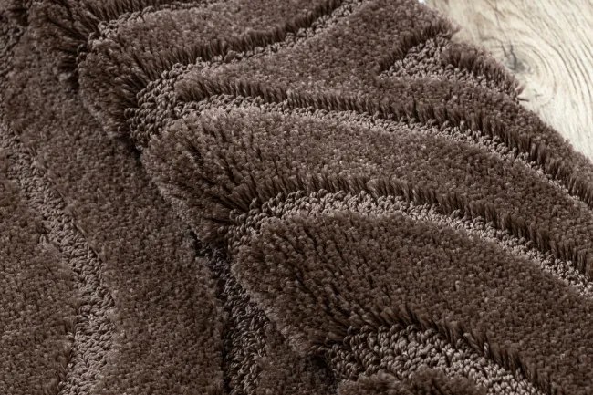 Sada koupelnových koberečků SUPREME WAVES vlny, hnědá