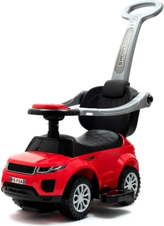 Dětské hrající odrážedlo s vodící tyčí SUV 3v1 Baby Mix červené