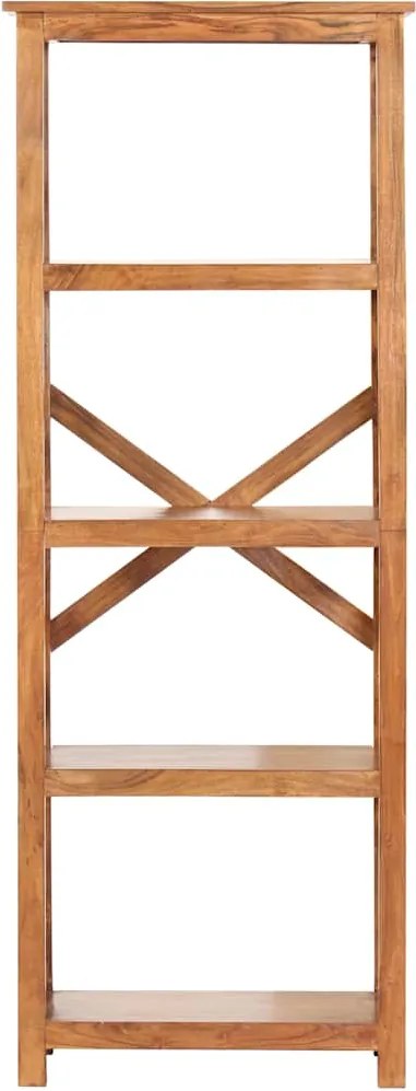 Knihovna 60 x 30 x 160 cm masivní akácie s medovým povrchem 289625
