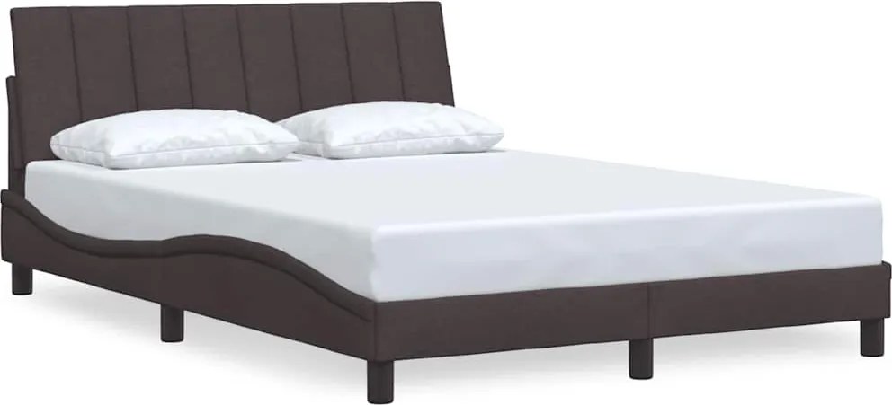 Rám postele bez matrace Hanko tmavě hnědý 140 x 190 cm textil 3310387