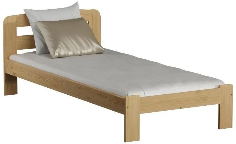 Dřevěná postel Sara 90x200 + rošt ZDARMA (Barva dřeva: Bílá)