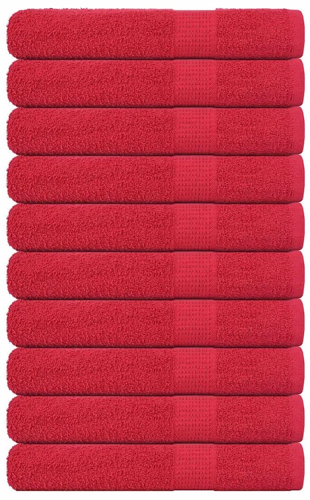 Saunové osušky FROGN 10 ks červené 80x200 cm 360 g/m² 136937