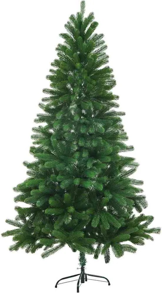 Vánoční stromeček s 150 LED diodami s stojanem Zelená 150 cm PE 3396319
