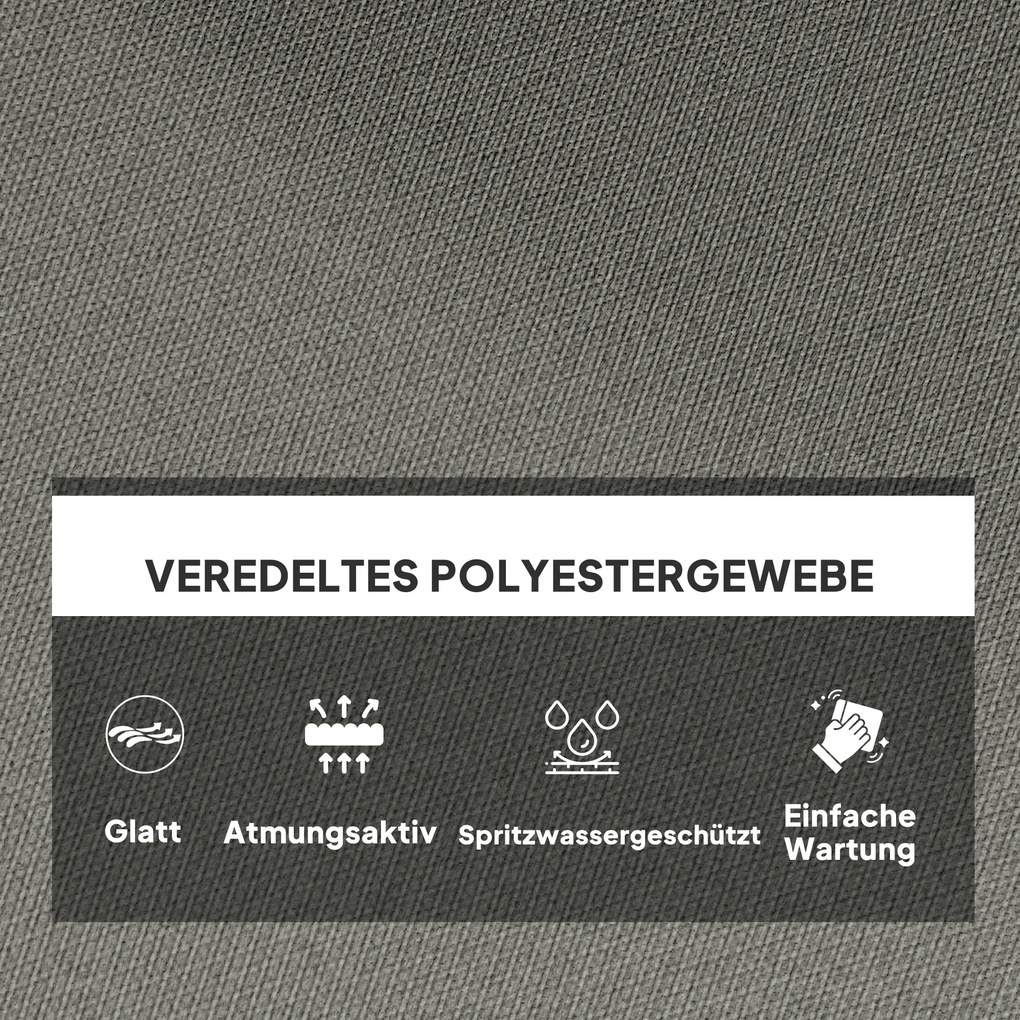 Outsunny sedací polštář, 120x100 cm polštář na křeslo s opěradlem, 8 cm silná podložka, vodoodpudivý sedací polštář pro houpací křesla a závěsné koše…