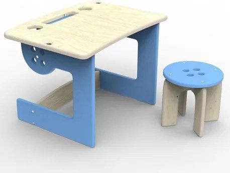 Dětský mini psací stůl se stoličkou barva: Modrá