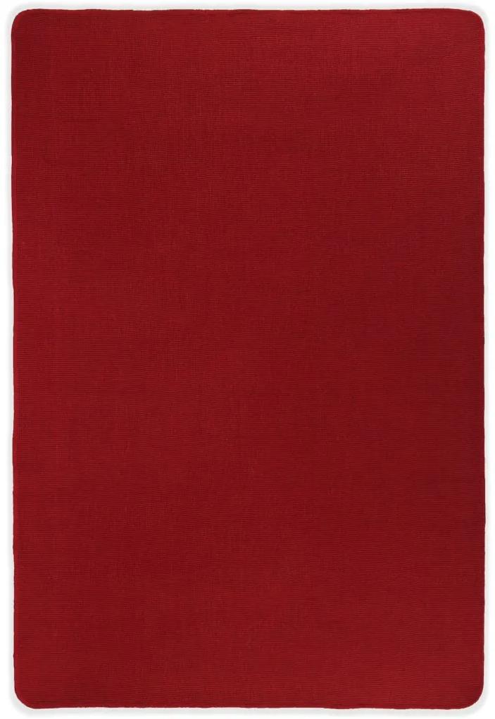 Kusový koberec z juty s latexovým podkladem - červený | 70x130 cm