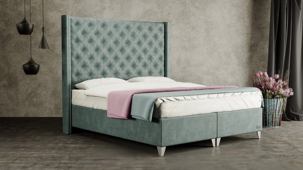 Materasso Kontinentální čalouněná postel VIENNA boxspring ROZMĚR: 2x (80x200) cm - boxspring