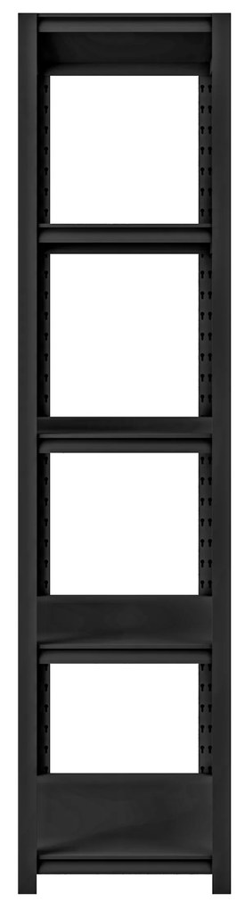 Otevřený kovový regál do garáže, černý, 900x1830x450 mm: SAM All Black