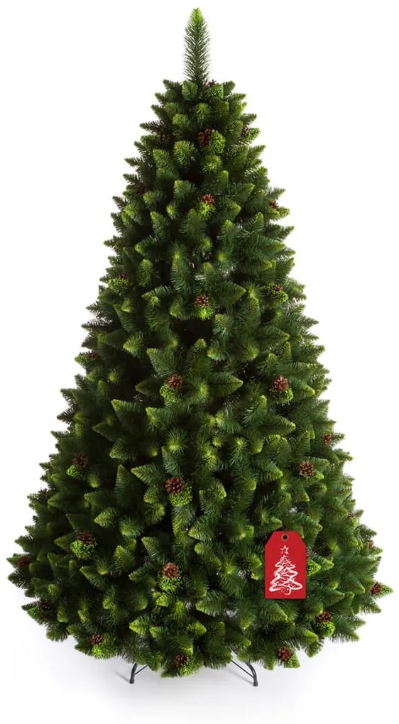 Vánoční stromeček Borovice se zelenými konečky 2D 180 cm