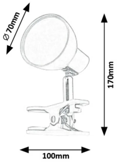 Rabalux 1482 klip-on stolní lampa Noah