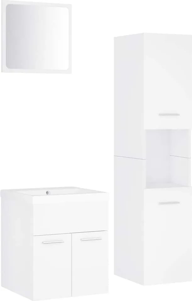 Set koupelnového nábytku bílý dřevotříska 3071126