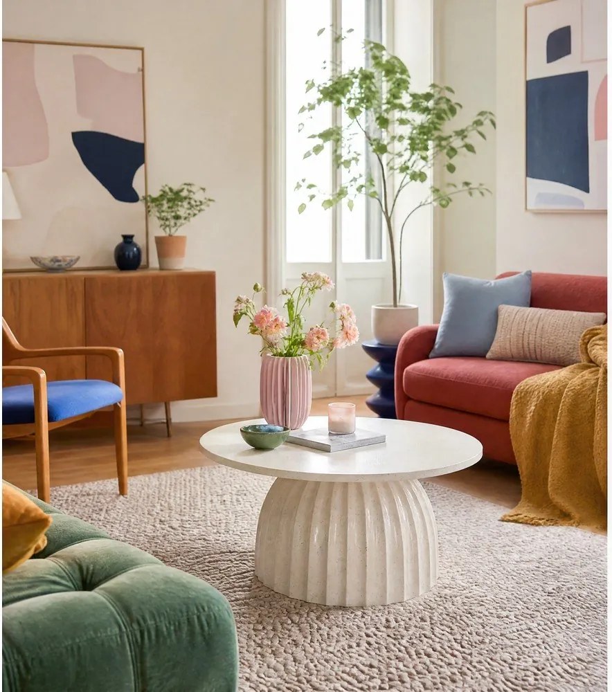 Kovový kulatý odkládací stolek ø 70 cm Veglia – Light & Living