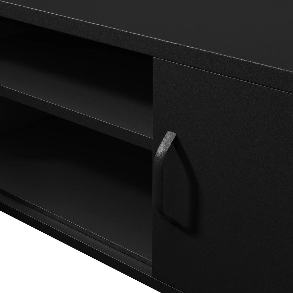 TV stolek kovový široký XL na nožkách, černá, 1700x400x500 mm: ROSARIA