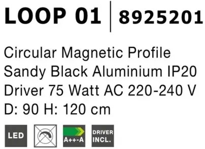 Designový LED lustr Loop 01