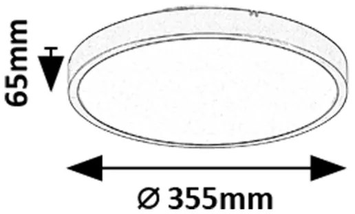 Rabalux 71438-LED Stm. koup. stropní svítidlo ALENZO LED/24W/230V IP44 černá +DO