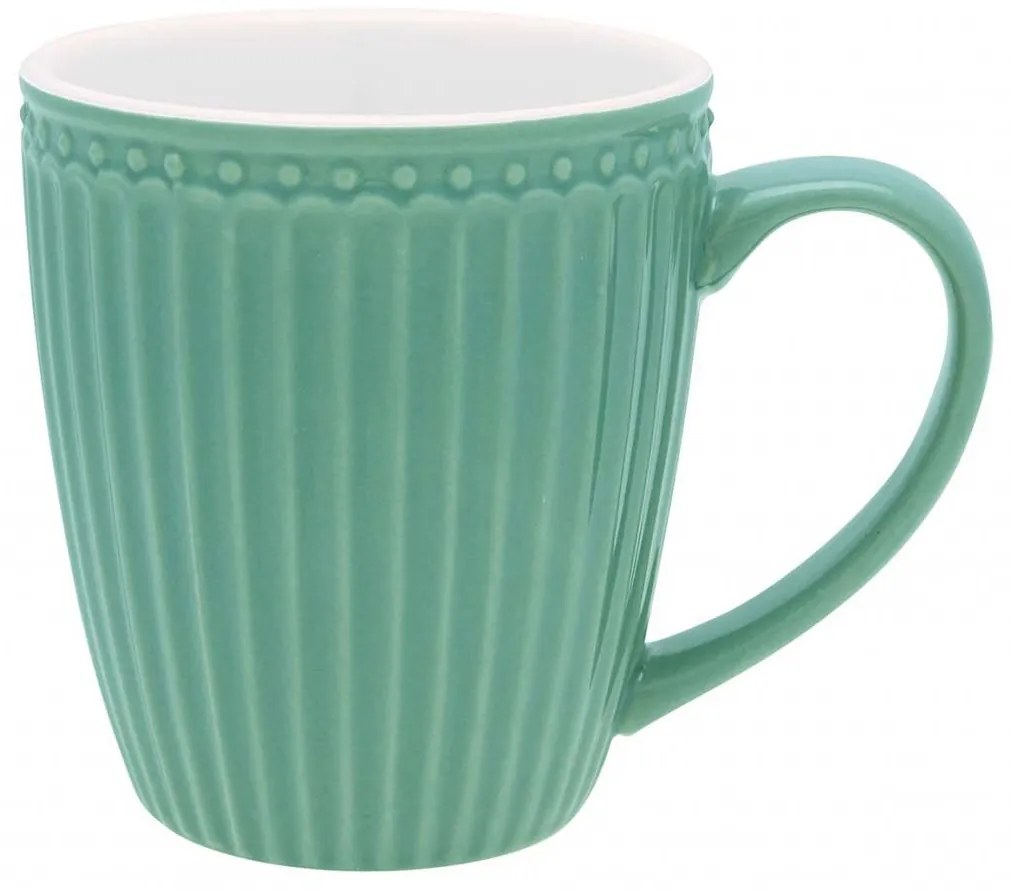 Green Gate - porcelánový hrnek Alice Dusty Green 300 ml