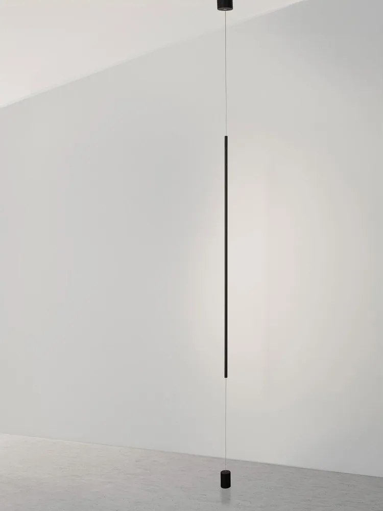Matně černá hliníková LED stojací lampa (výška 300 cm) Elettra – Nova Luce