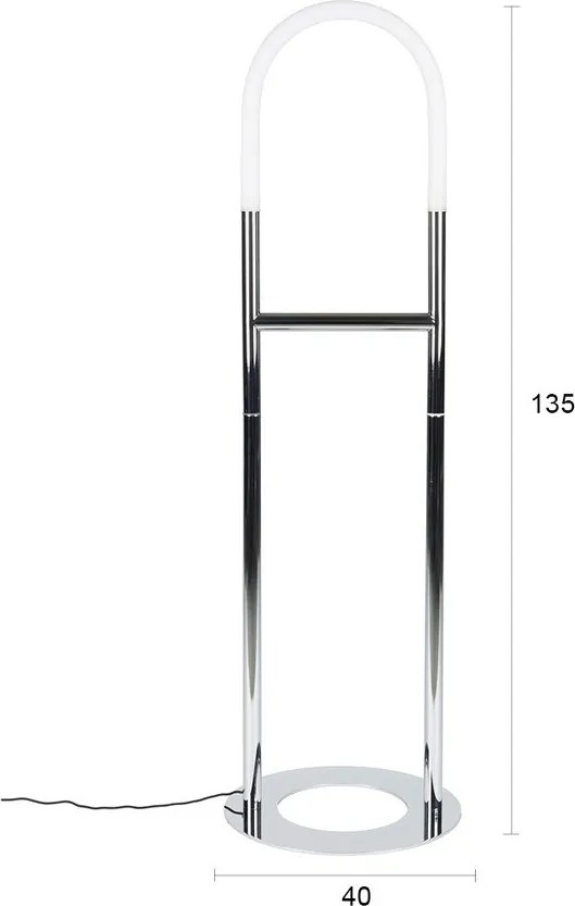 LED stmívatelná stojací lampa ve stříbrné barvě (výška 135 cm) Arch – Zuiver