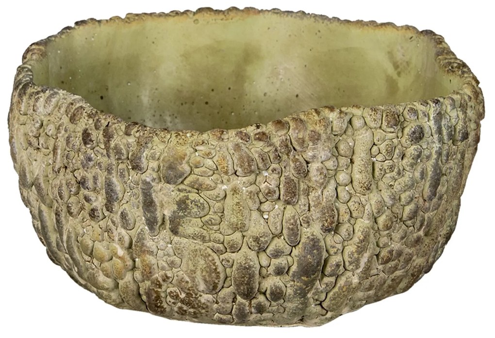 Cementový květináč se vzorem L - Ø 22*21*11 cm