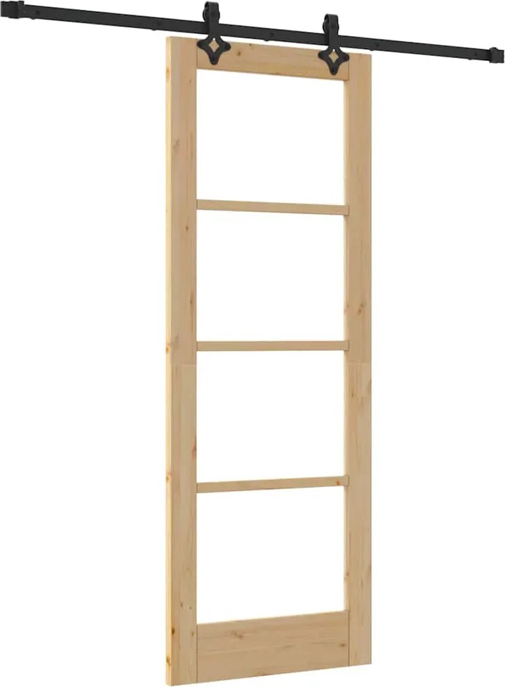 Posuvné dveře ORKDAL 73,5 x 198,5 cm Přirozená a černá 3332155