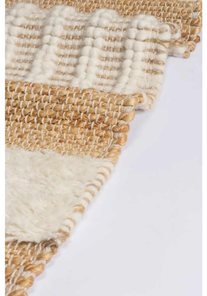 Flair Rugs, Kusový koberec Jubilant Medina Jute Natural/Ivory, 120x170, béžová, ložnice