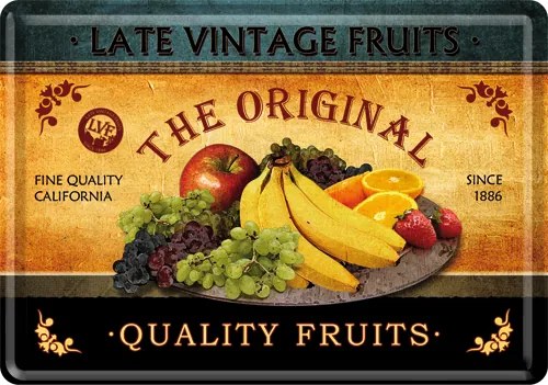 Postershop Plechová pohlednice - Quality Fruits