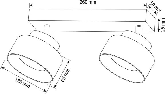 Brilagi - Bodové svítidlo AURA LUX 2xGX53/30W/230V černá/zlatá