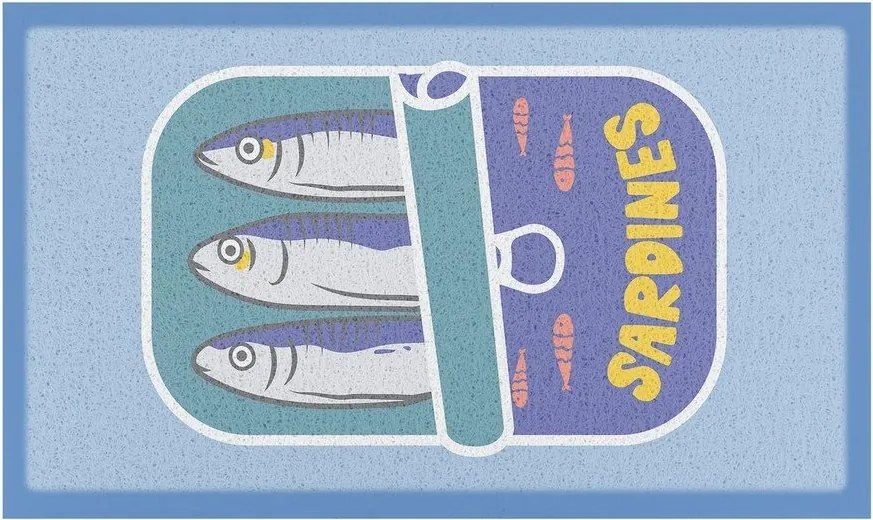 Rohožka z recyklovaného plastu 40x70 cm Sardine Tin – Artsy Doormats