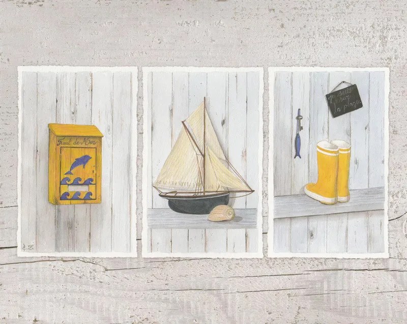 ART-STYLE Obrázek 20x25, motiv moře II., rám sv. dub - červotoč