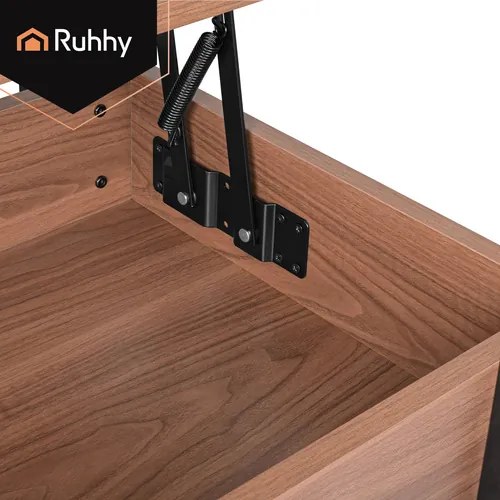 Konferenční stolek Ruhhy 92 x 51 cm se zvedací deskou, úložným prostorem a policí
