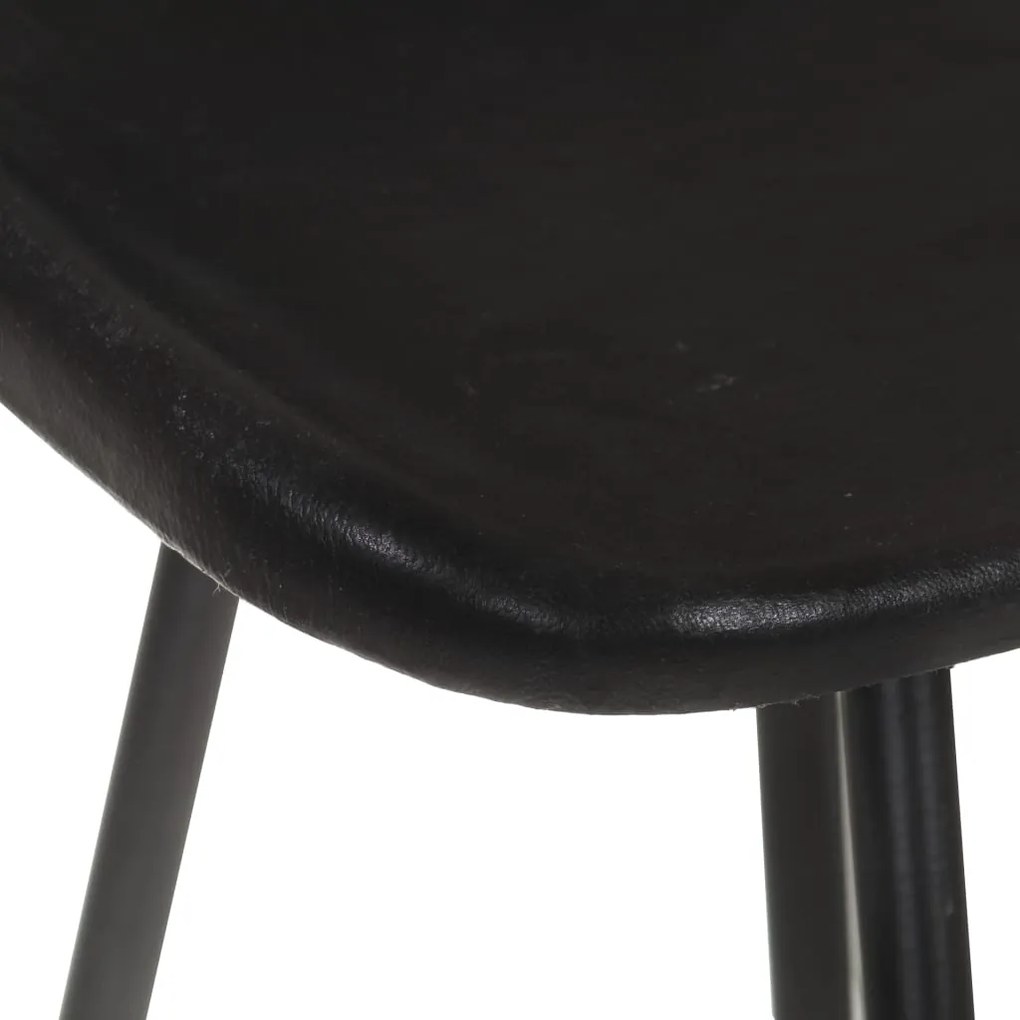 Barové stoličky 2 ks černé pravá kůže - Default Title