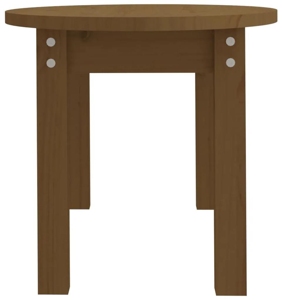 Konferenční stolek medově hnědý 80x40x35 cm masivní borovice - Default Title