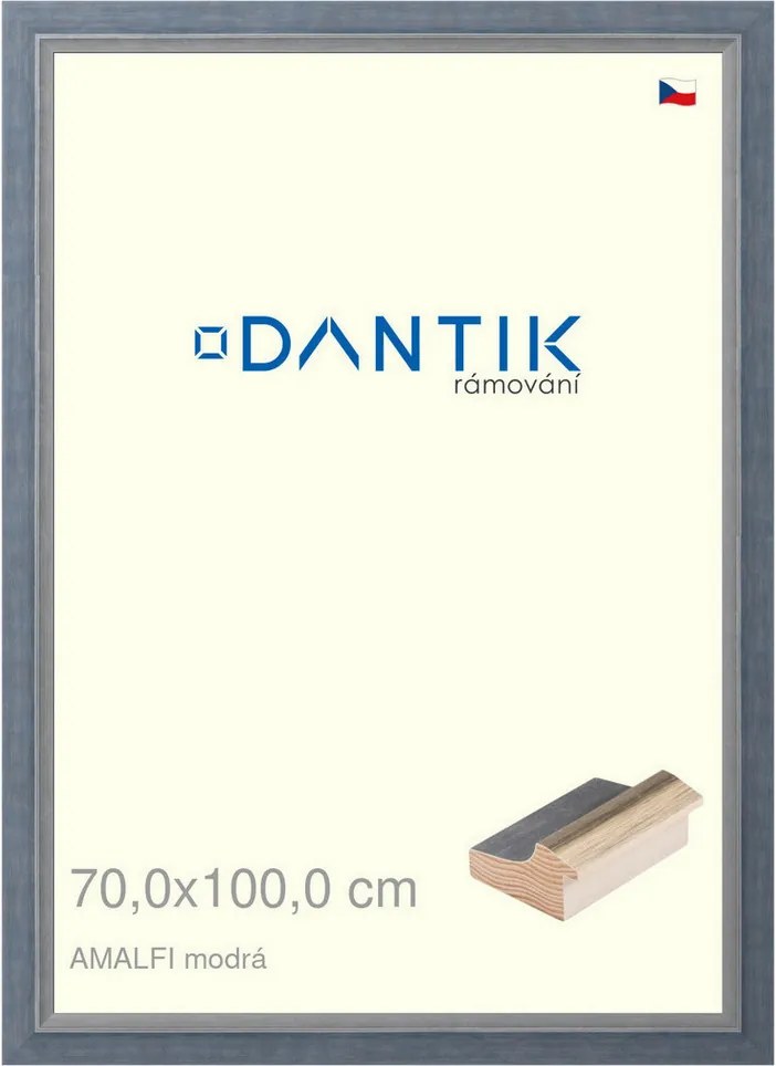 DANTIK rámeček 70x100 | AMALFI modrá (Plexi Čiré)