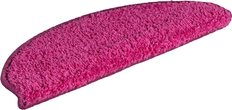 Schodové rohože 15 ks 65 x 21 x 4 cm růžové, půlkulaté, velké 322381