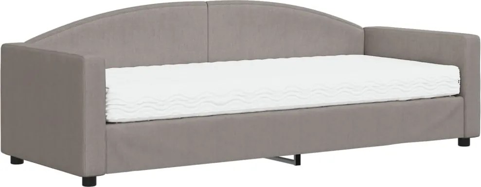 Válenda s matrací taupe 80 x 200 cm textil 3197168