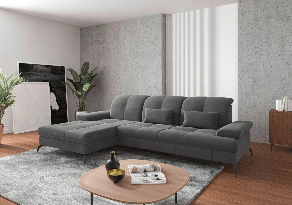XXXLutz ROHOVÁ SEDAČKA, textil, šedá Sit & More - Sedací soupravy - 000144011502