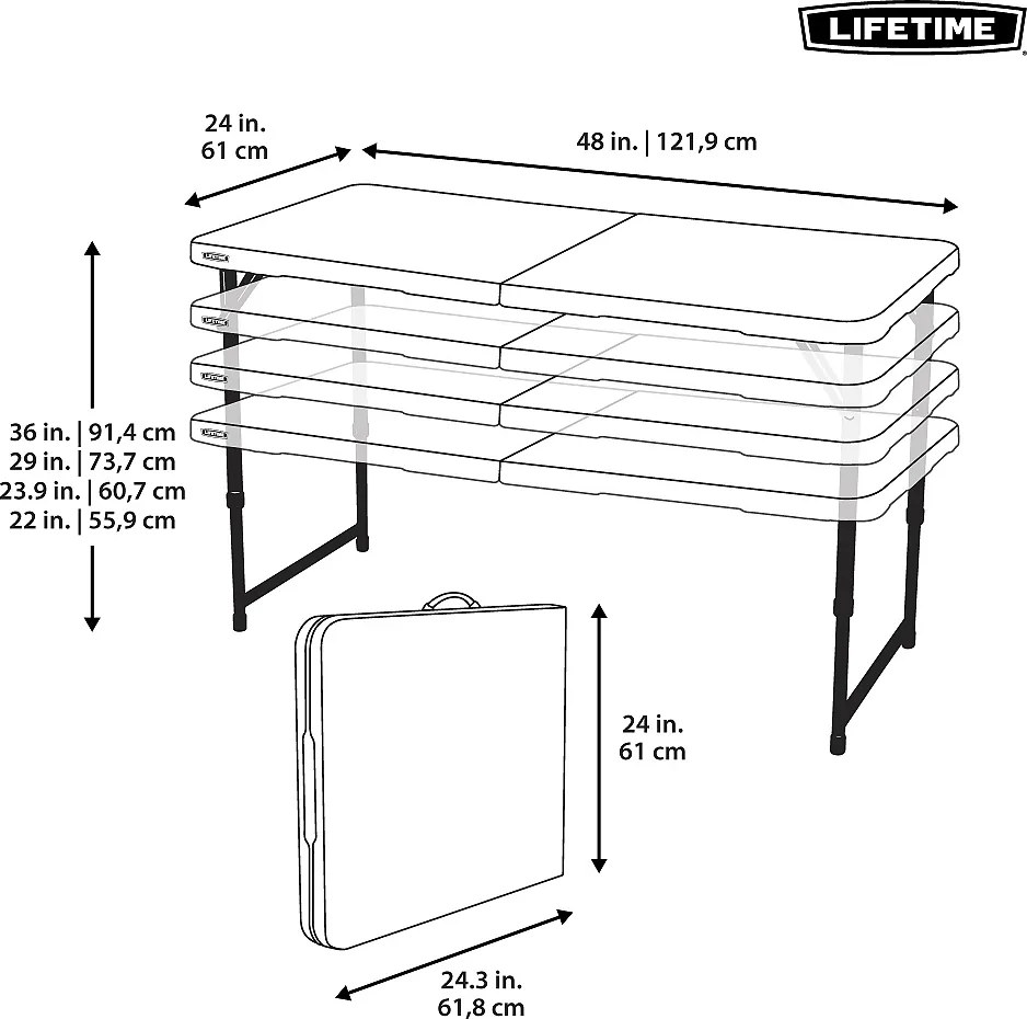 LANIT PLAST, s.r.o. skládací stůl 122 cm LIFETIME 4428 LG3877