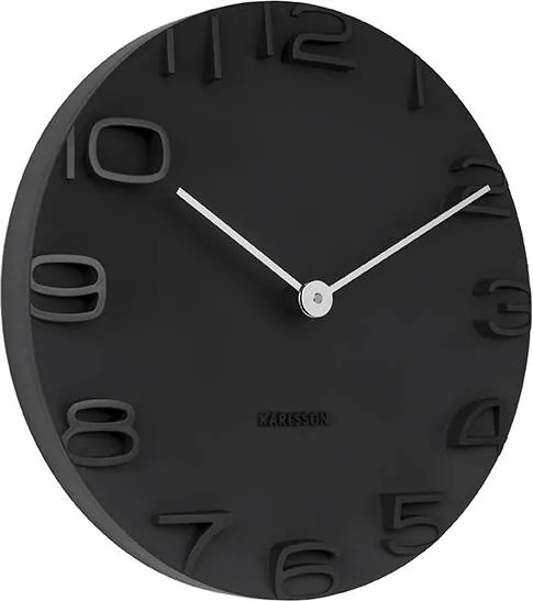 Nástěnné hodiny EDGE, Ø 42 cm, černá