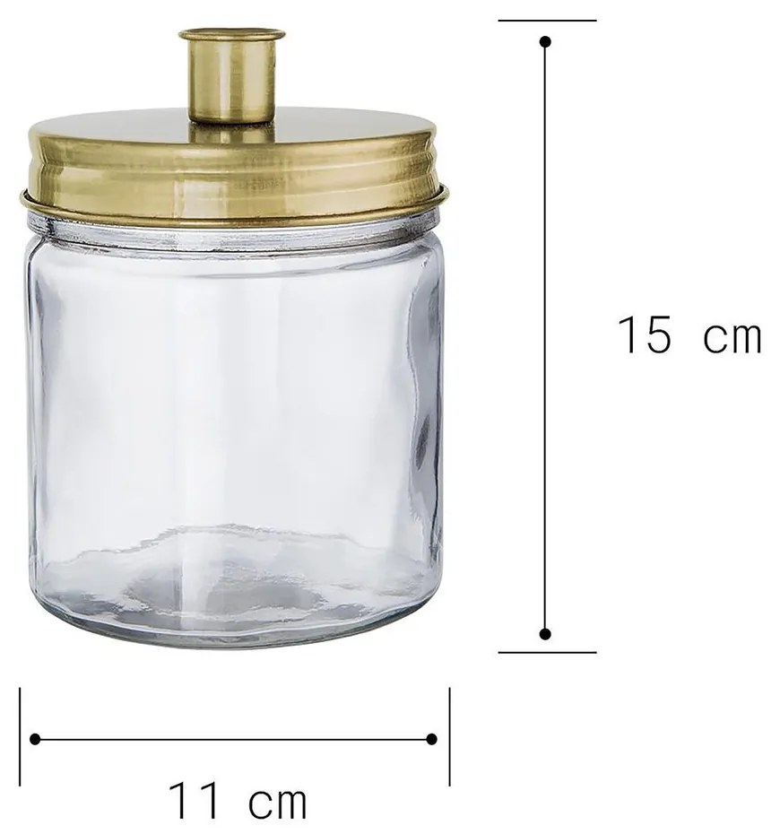Butlers CANDLE JAR Sklenice se svícnem - zlatá