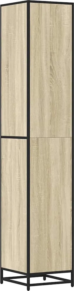 Koupelnová skříňka dub sonoma 35x37,5x188,5 cm kompozit a kov 3300881