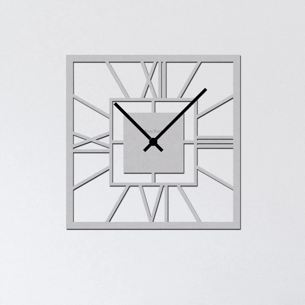 dřevo života Nástěnné hodiny SQUARE Barevný vzor: Černá, Velikost hodin: 35x35