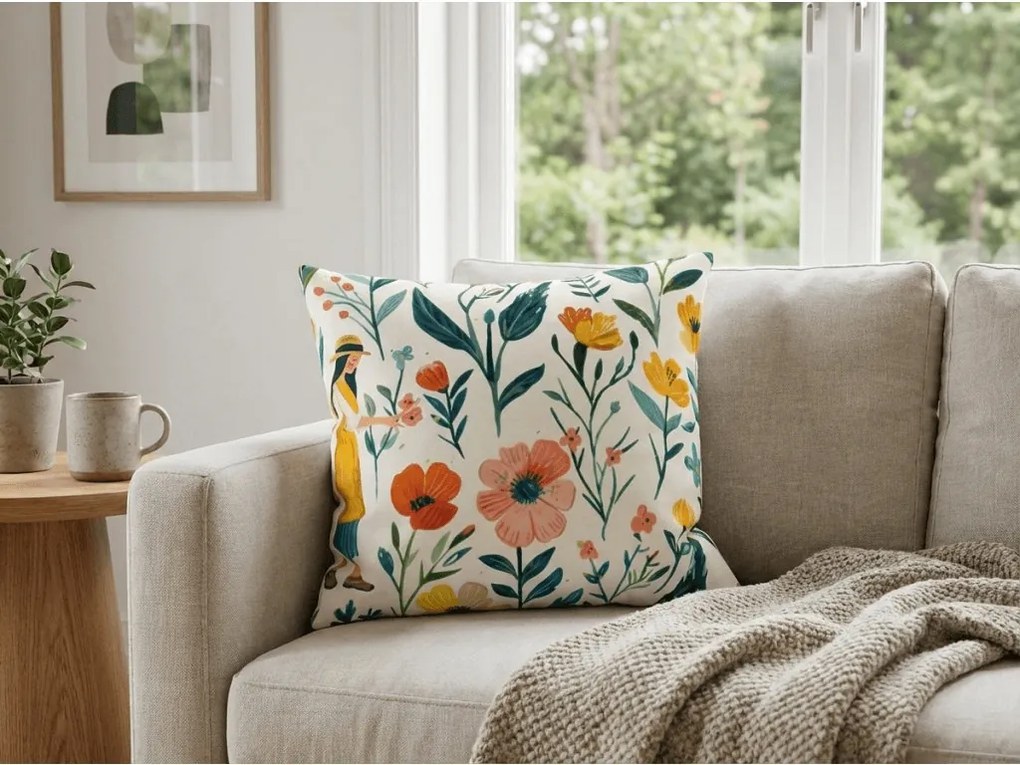 Polybavlněný povlak na polštář FLOVINA POLY 45x45 cm, barevný