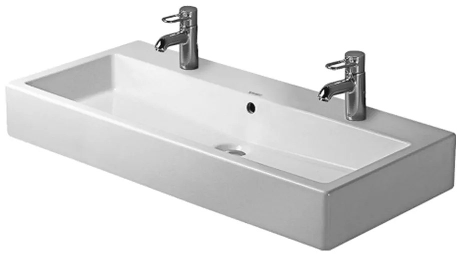 Duravit Vero - umyvadlo 100x47 cm na 2 baterie, bílá 0454100024