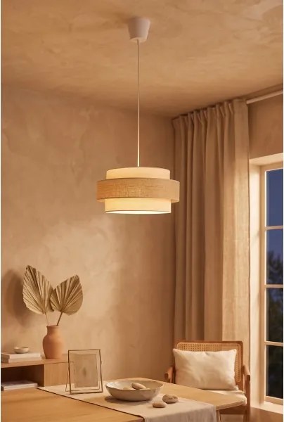 BRILAGI - Lustr na lanku SPACE 1xE27/60W/230V pr. 40 cm béžová/krémová