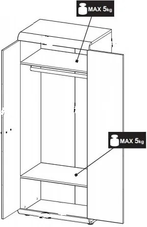 Casarredo Šatní skříň LENA