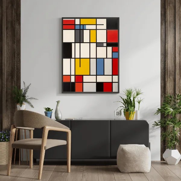 Abstrakce 2 inspirace Piet Mondrian