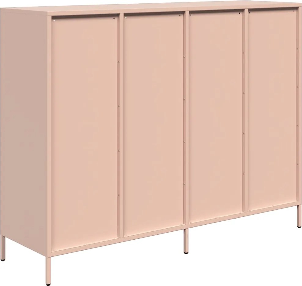 Příborník růžový 135 x 39 x 103,5 cm ocel válcovaná za studena 3307174