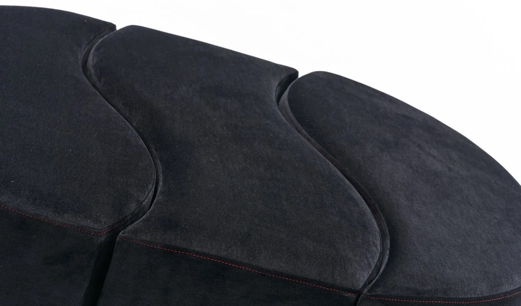 Atelier del Sofa Taburet Alya Puf - Black, Antracitová, Růžová